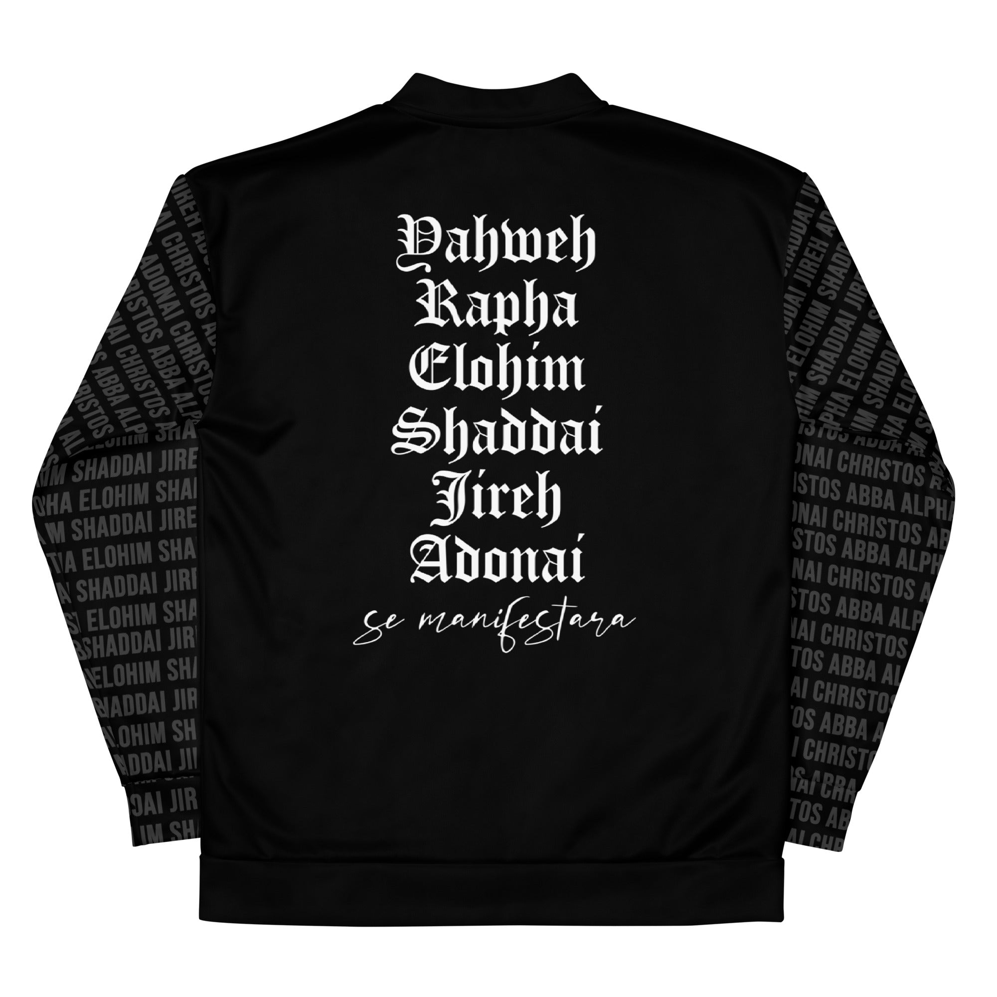 Names of God | Unisex Bomber Jacket | Black – JOSHUA KINGS